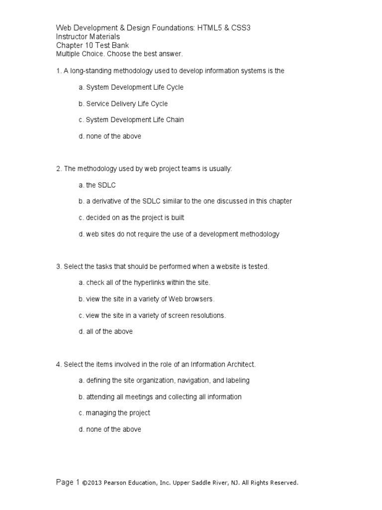 Web Development & Design Foundations: HTML5 & CSS3 Instructor Materials ...