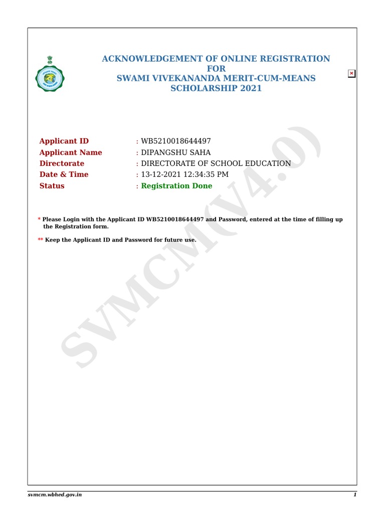 Acknowledgement Slip | PDF