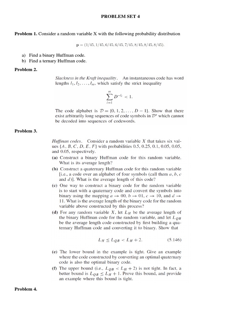 Problem Set 4 2021 Pdf