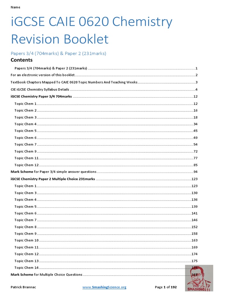 iGCSE Chemistry Revision Guide | PDF | Chemical Bond | Chemical Reactions