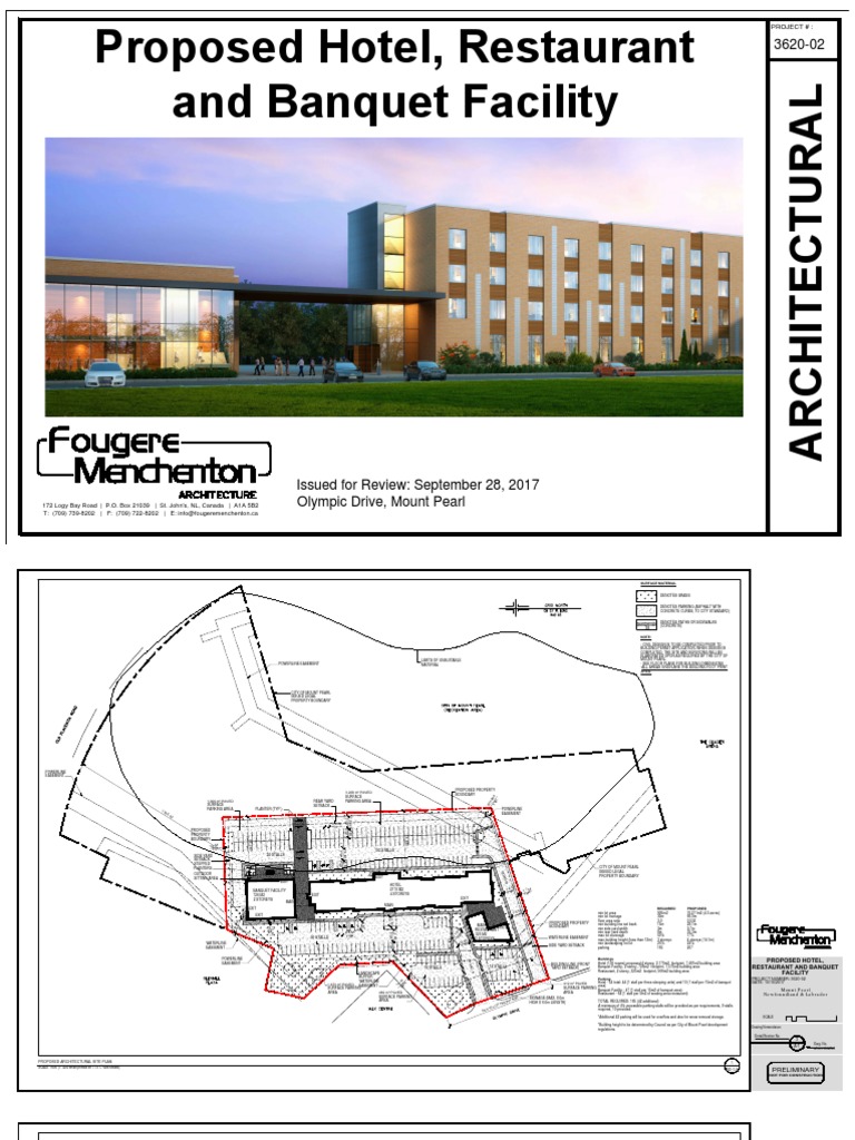 Proposed Site Plan for a Hotel, Restaurant and Banquet Facility on 172 ...