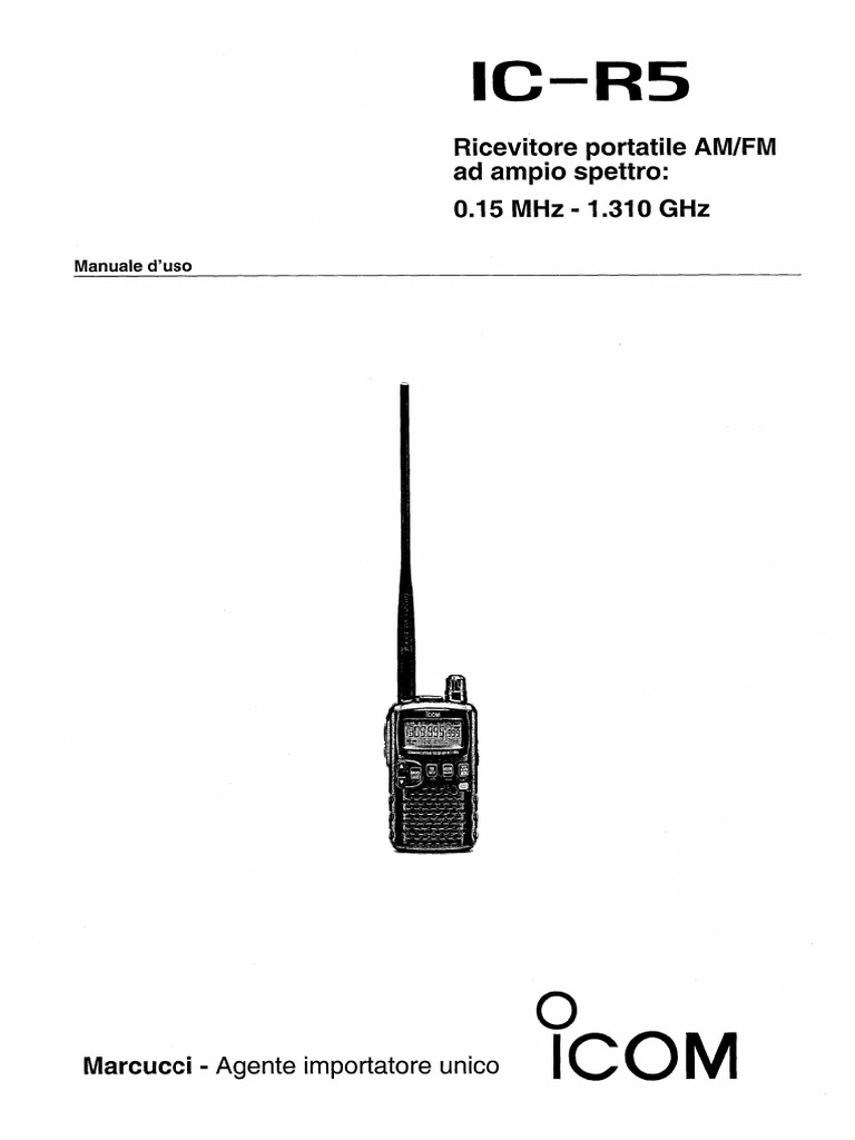 Icom IC-R5 Manuale Italiano | PDF