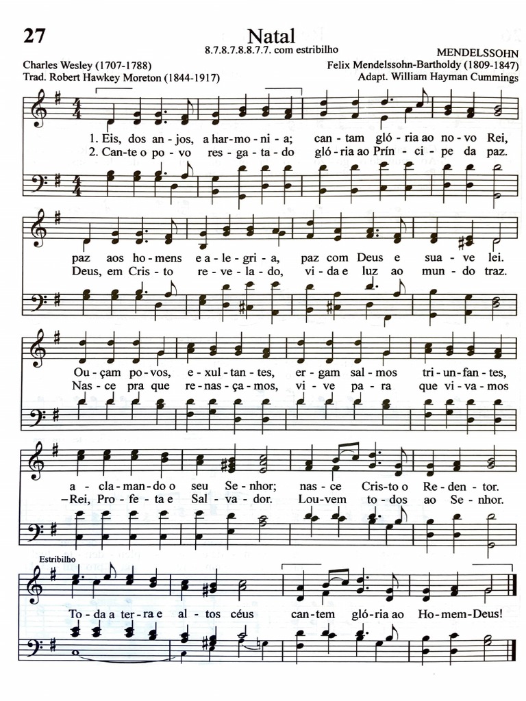 Partitura de Natal: Hino 27 | PDF