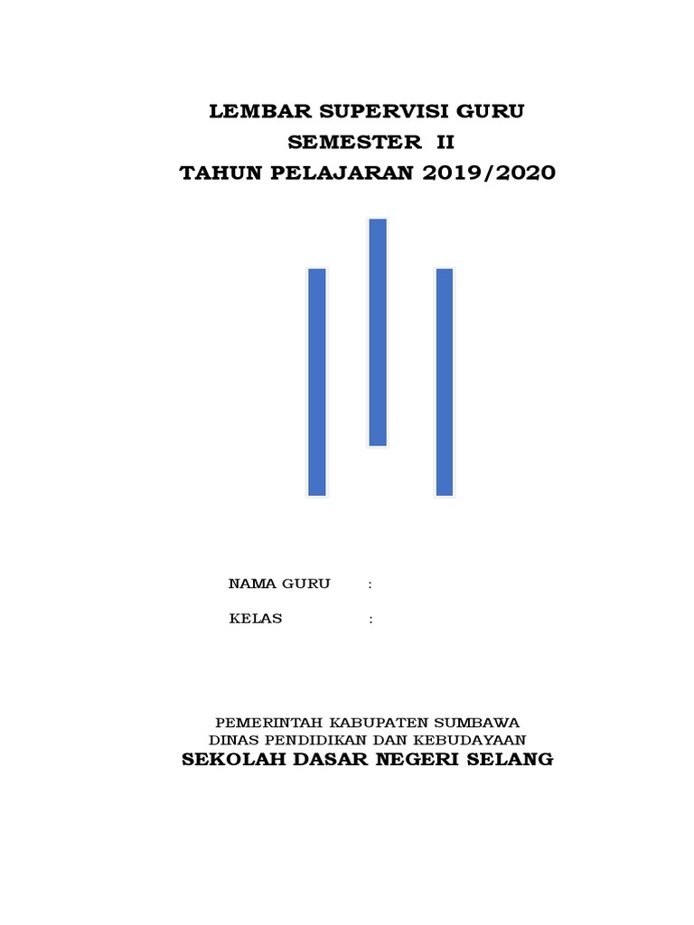 Cover Supervisi Guru | PDF | Kajian Bahasa Asing | Sains & Matematika