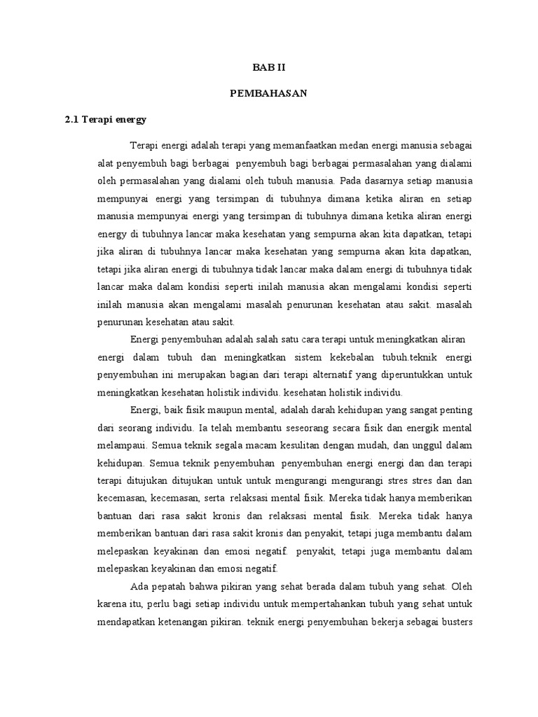 Terapi Energi Bab 2 | PDF