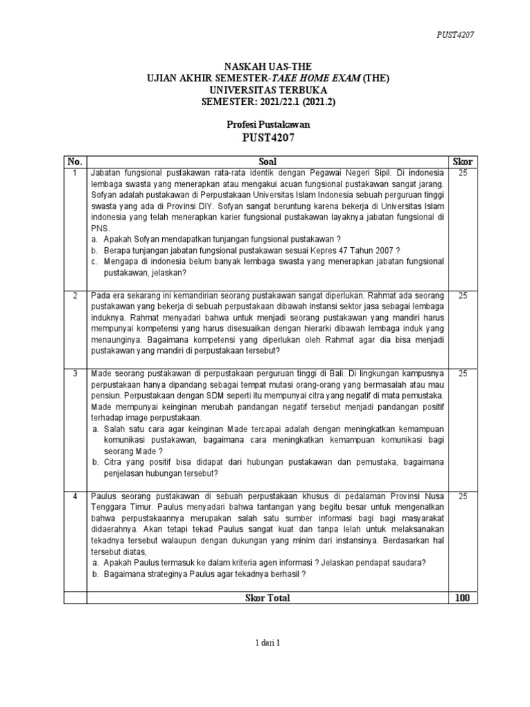 Naskah PUST4207 The 1 | PDF