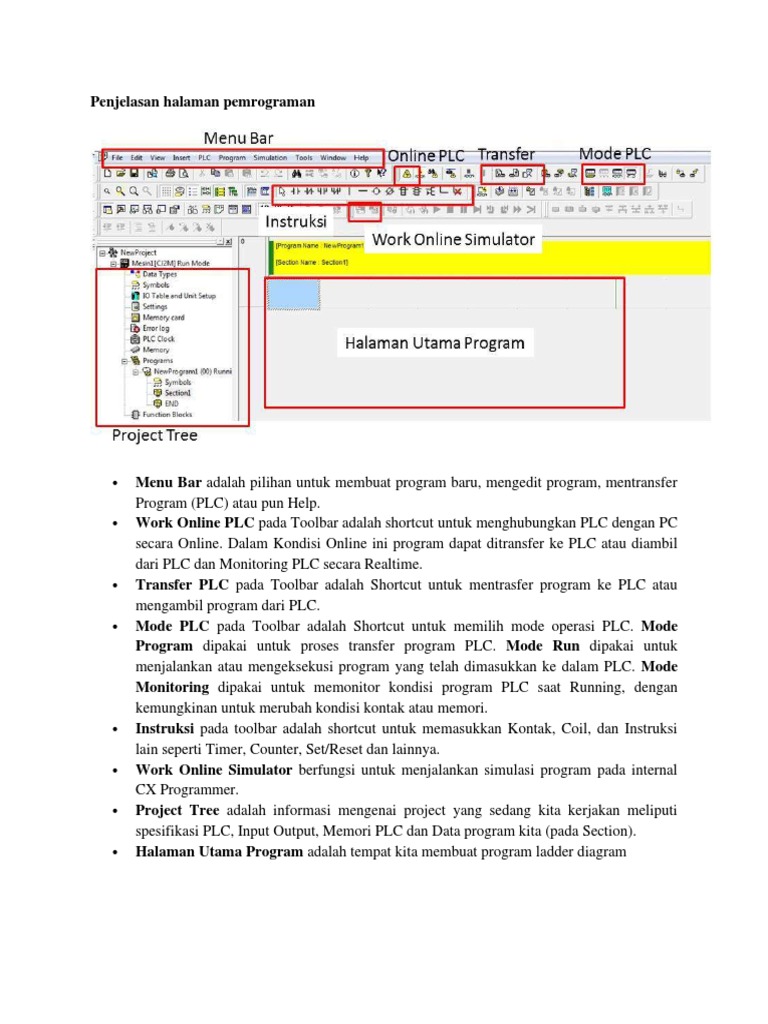 Prosedur Pembuatan Program PLC OMRON Menggunakan CX-Programmer dan CX ...