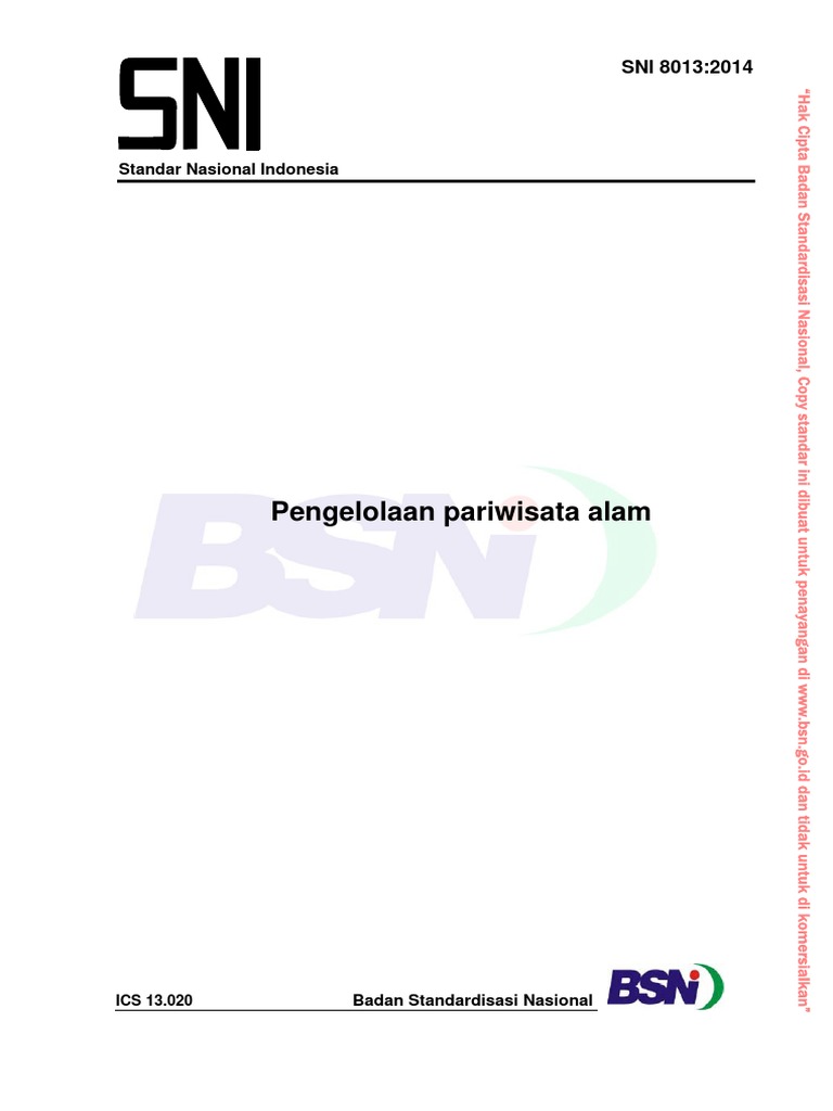 Sni 8013 2014 PDF Free | PDF | Kajian Bahasa Asing