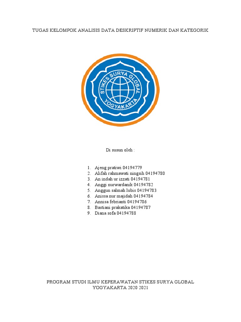 Tugas Kelompok Analisis Data Deskriptif Numerik Dan Kategorik | PDF Tugas Kelompok Analisis Data Deskriptif Numerik Dan Kategorik | PDF