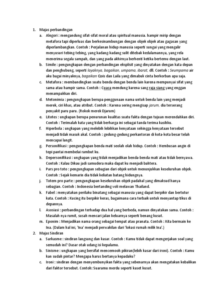 Majas | PDF | Seni & Disiplin Bahasa | Kajian Bahasa Asing