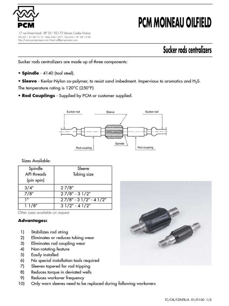 Sucker Rods Centralizers | PDF | Mechanical Engineering | Manufactured ...