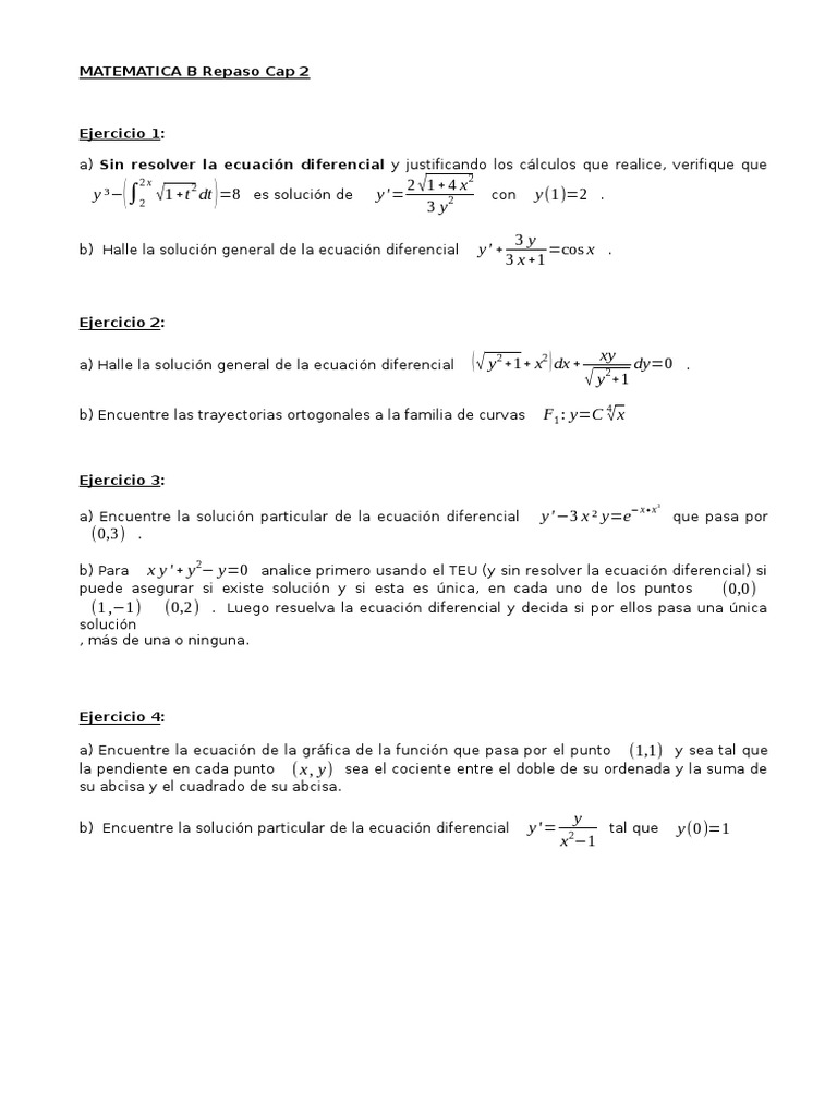 Ejercicios de Repaso Cap2 | PDF