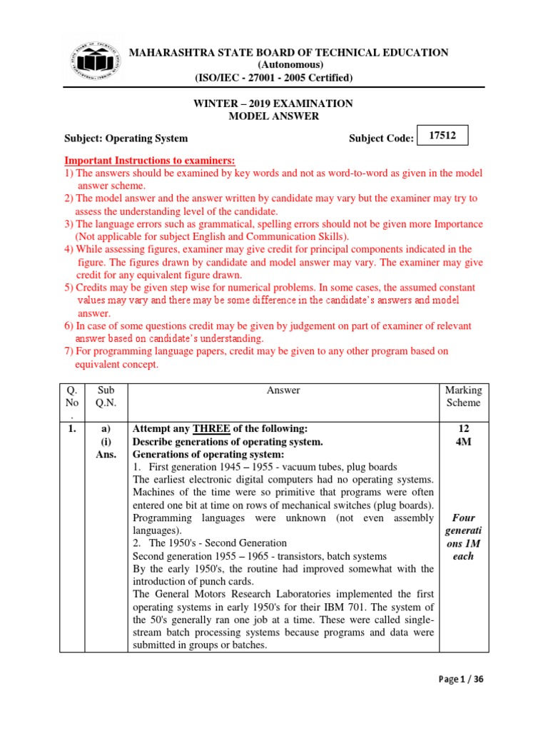 17512-2019-Winter-Model-Answer-Paper (Msbte Study Resources) | PDF ...