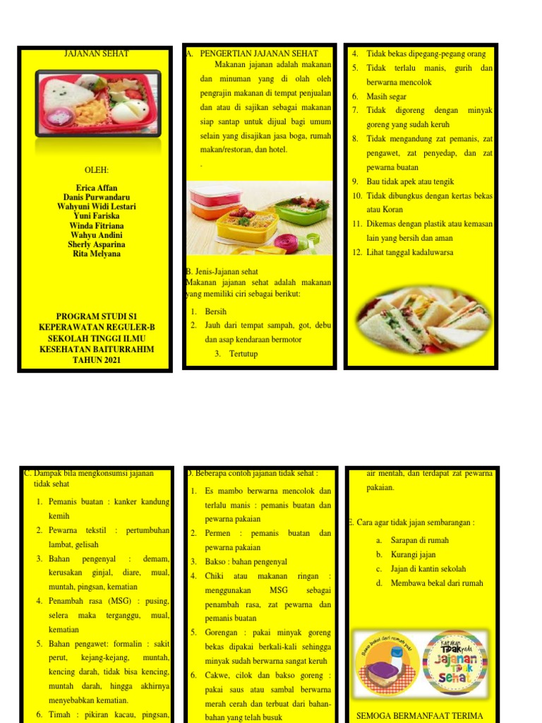 Leaflet JAJANAN SEHAT | PDF