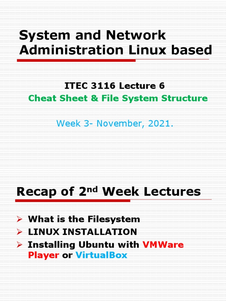 ITEC3116-SNAL-Lecture 6-File - System - Structure | PDF