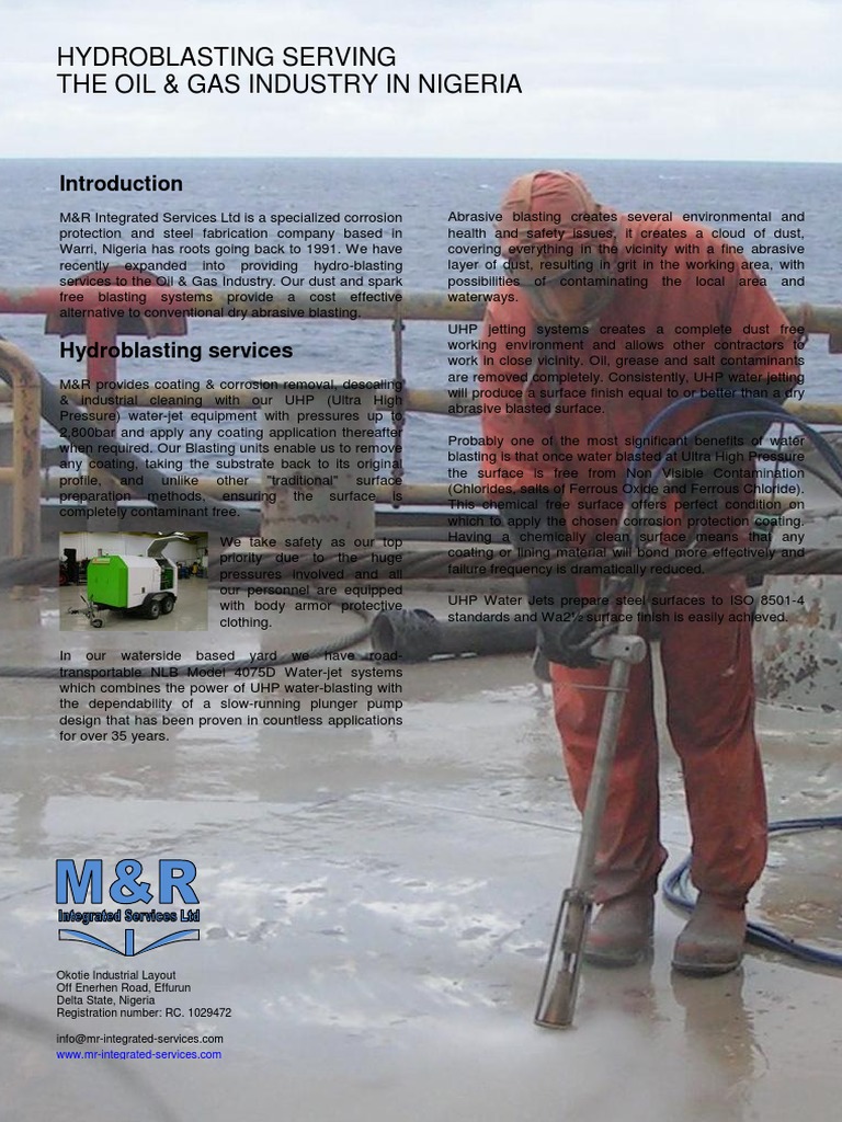 Hydroblasting Serving The Oil & Gas Industry in Nigeria | PDF ...