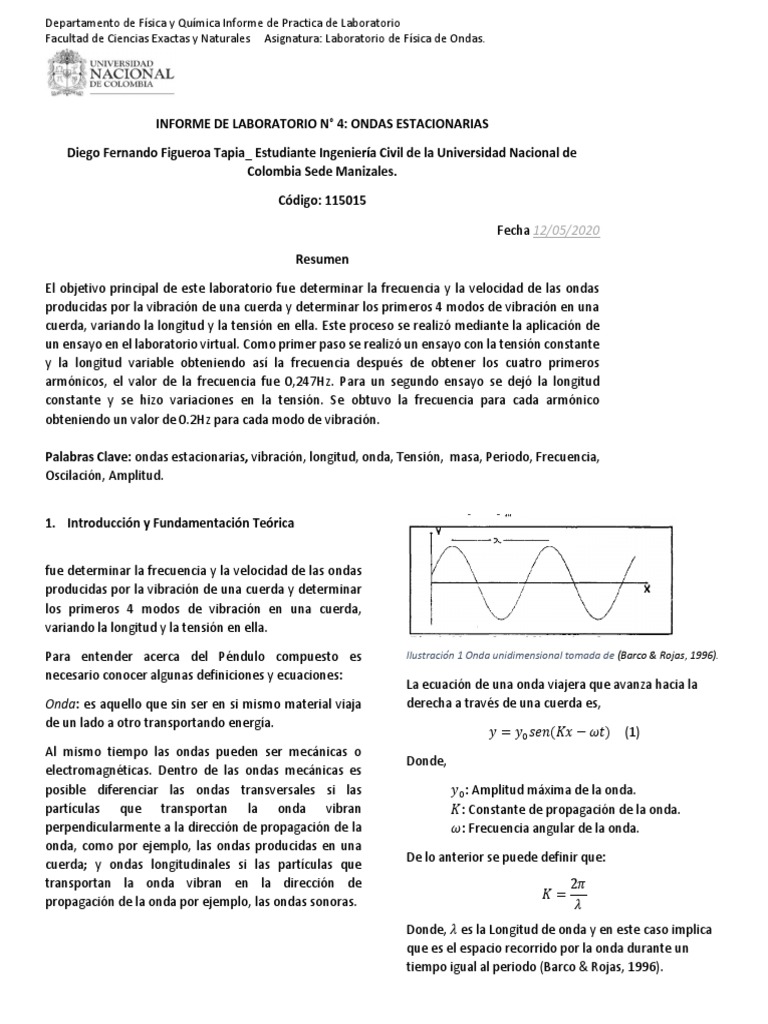 Lab Virtual Ondas Estacionarias | PDF | Olas | Frecuencia Lab Virtual Ondas Estacionarias | PDF | Olas | Frecuencia