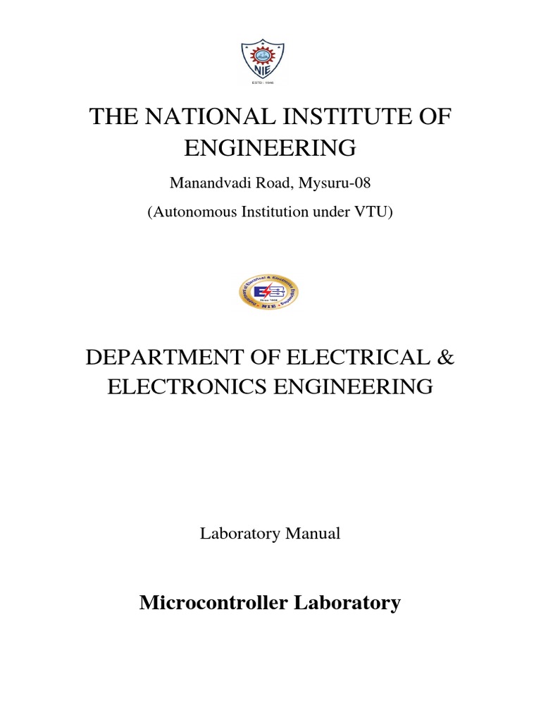 Microcontroller Lab Manual | Download Free PDF | Engineering ... Microcontroller Lab Manual | Download Free PDF | Engineering ...