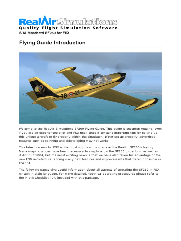 SF260 Flying Guide for FSX Users | PDF | Instrument Flight Rules | Flap ...