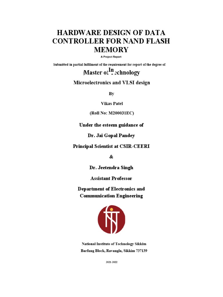 Hardware Design of Data Controller For Nand Flash Memory | PDF | Flash Memory | Computer Data ...