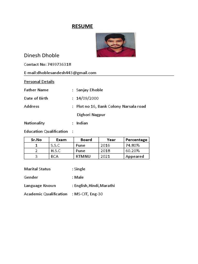 Dinesh Resume | PDF