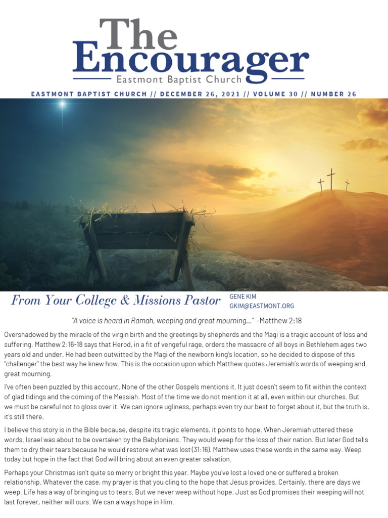 The Encourager 12-26 - Updated | PDF | Religious Behaviour And Experience