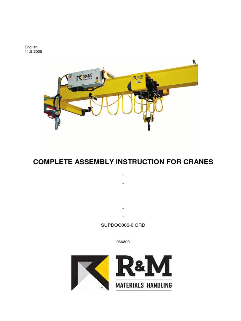 RM Kit Assembly Manual 2 | PDF | Crane (Machine) | Electrical Connector