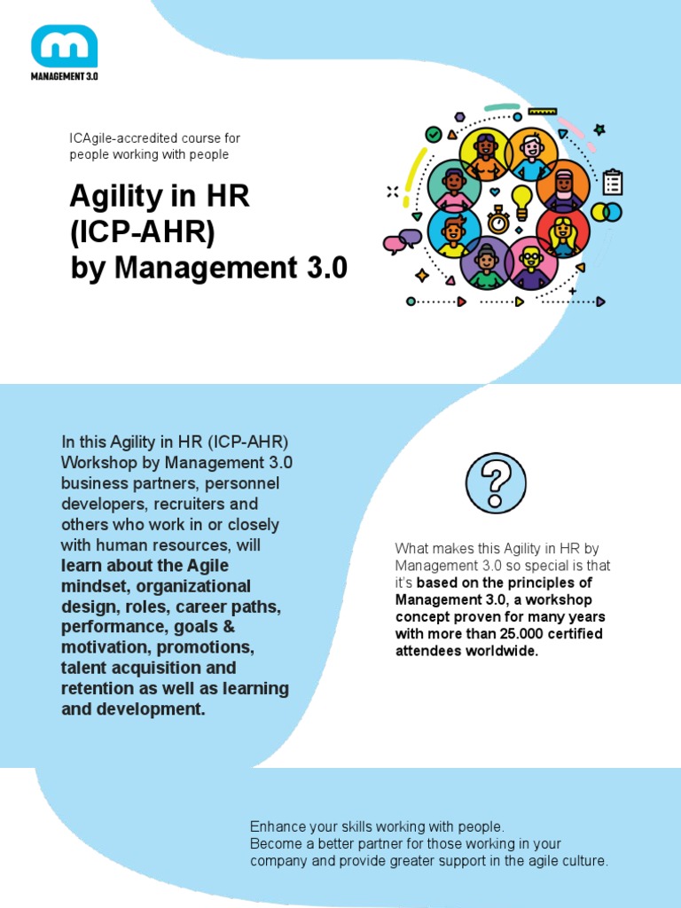 Agility in HR (Icp-Ahr) by Management 3.0: Icagile-Accredited Course ...