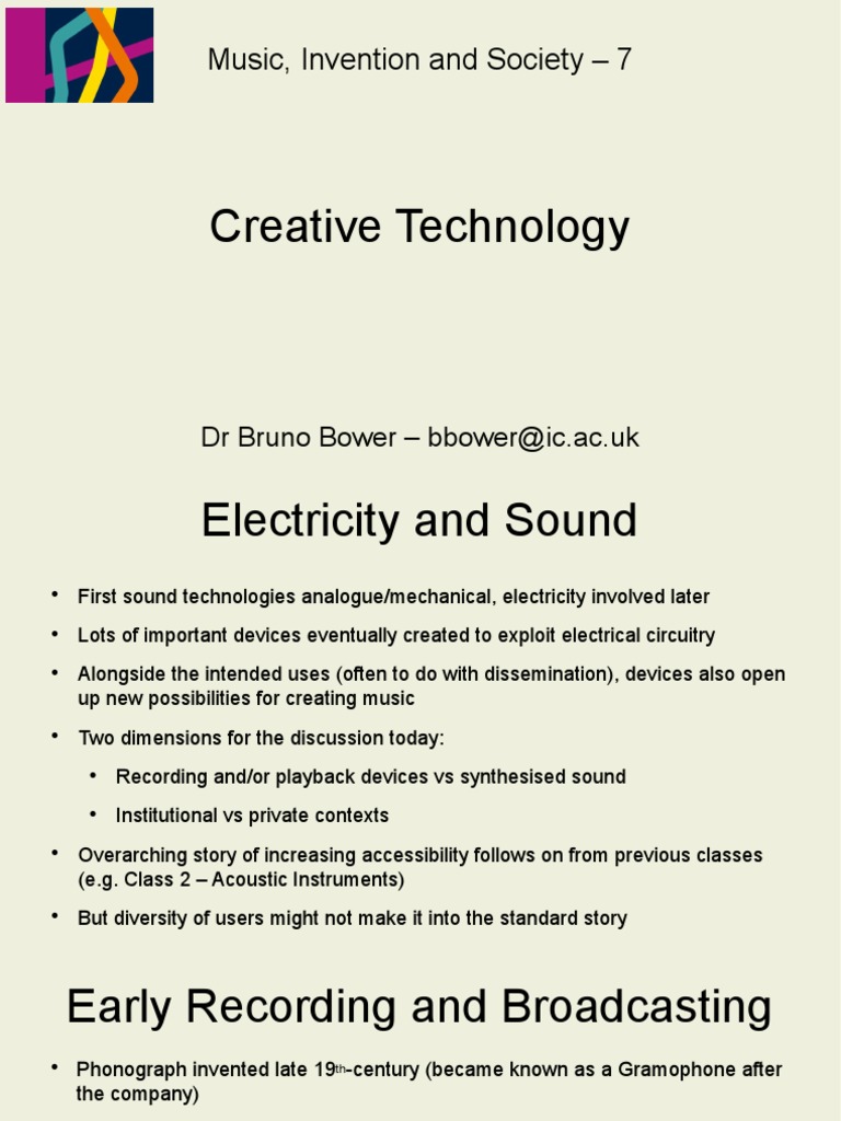 7 - Creative Technology | PDF | Synthesizer | Electronic Music
