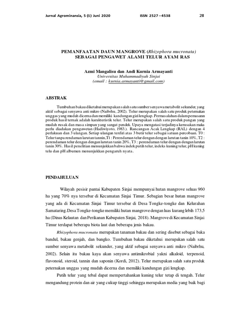 Pemanfaatan Daun Mangrove Rhizophora Muc 8d3835e5 | PDF