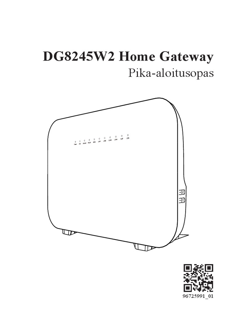 DG8245W2 Home Gateway: Pika-Aloitusopas | PDF