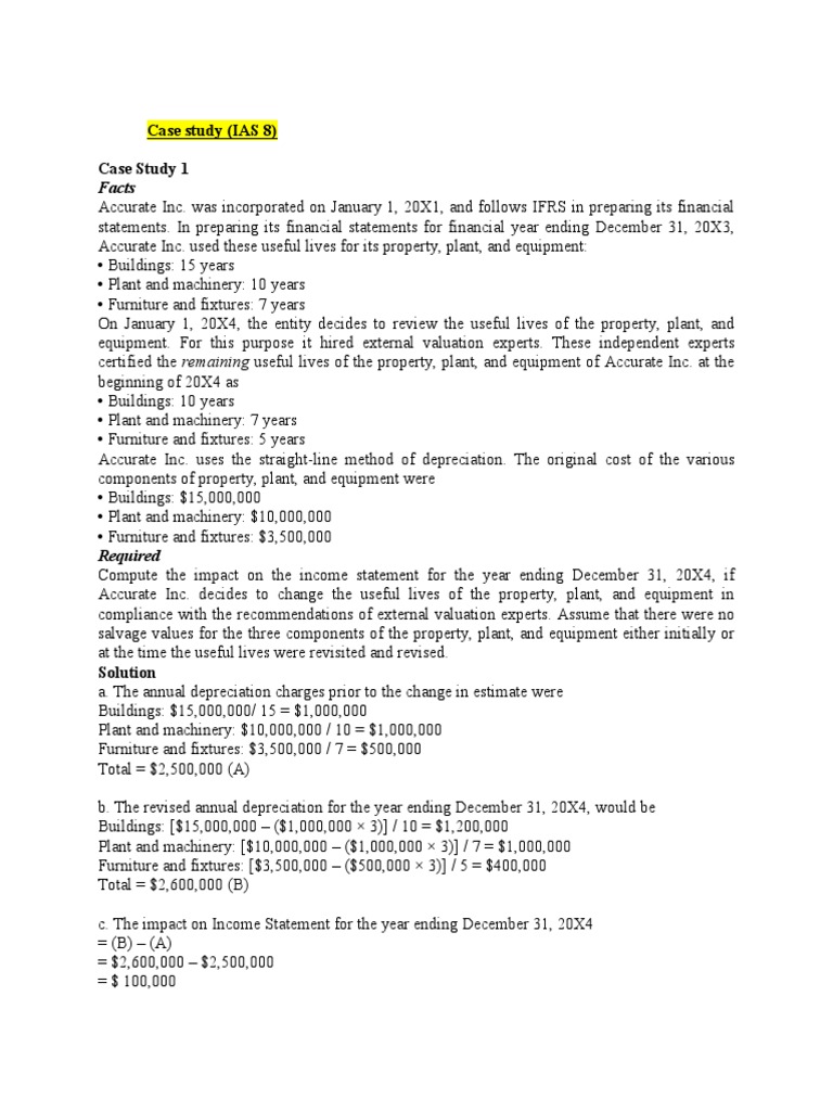 Exercises IAS 8 Solution | PDF | Income Statement | Fixed Asset Exercises IAS 8 Solution | PDF | Income Statement | Fixed Asset