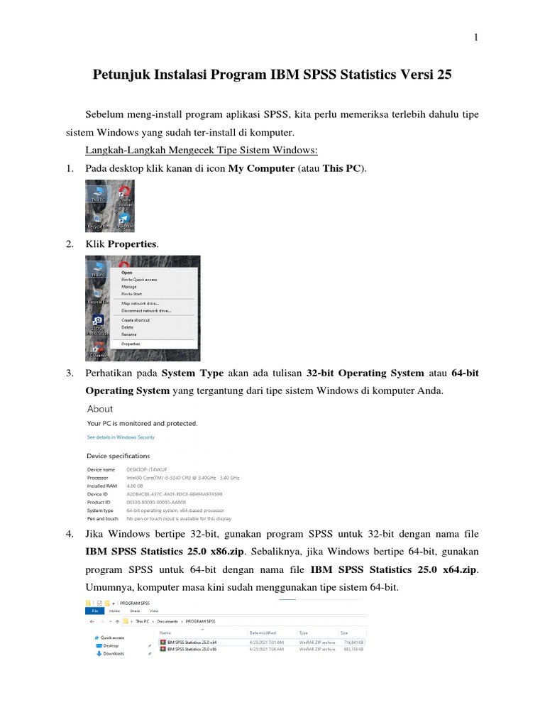 Petunjuk Instalasi Program SPSS v25 | PDF