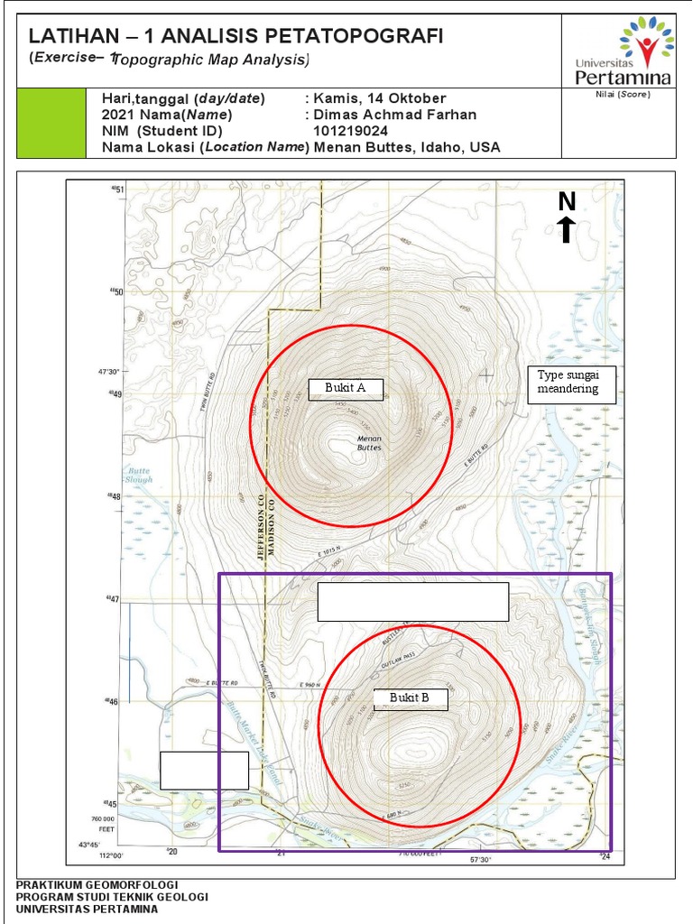 Analisis Geomorfologi Menan Buttes | PDF