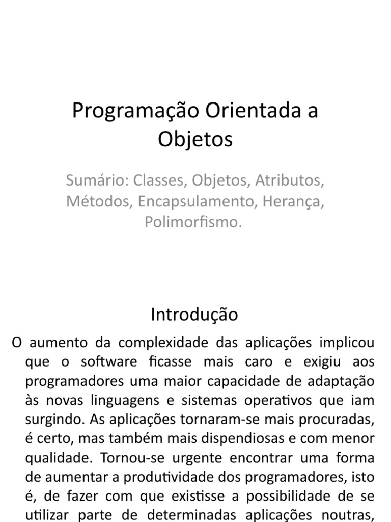 Aula POO C# | PDF | Classe (programação de computadores) | Programação ...