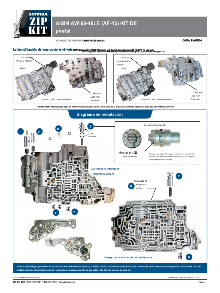 Aw60 40le Zip in - En.es | PDF | Ingeniería mecánica | Bienes ...