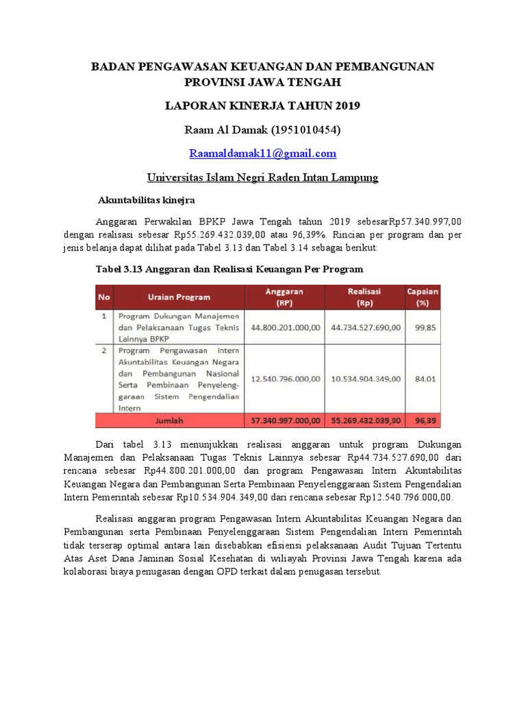 Laporan Akuntabilitas RAAM AL DAMAK | PDF