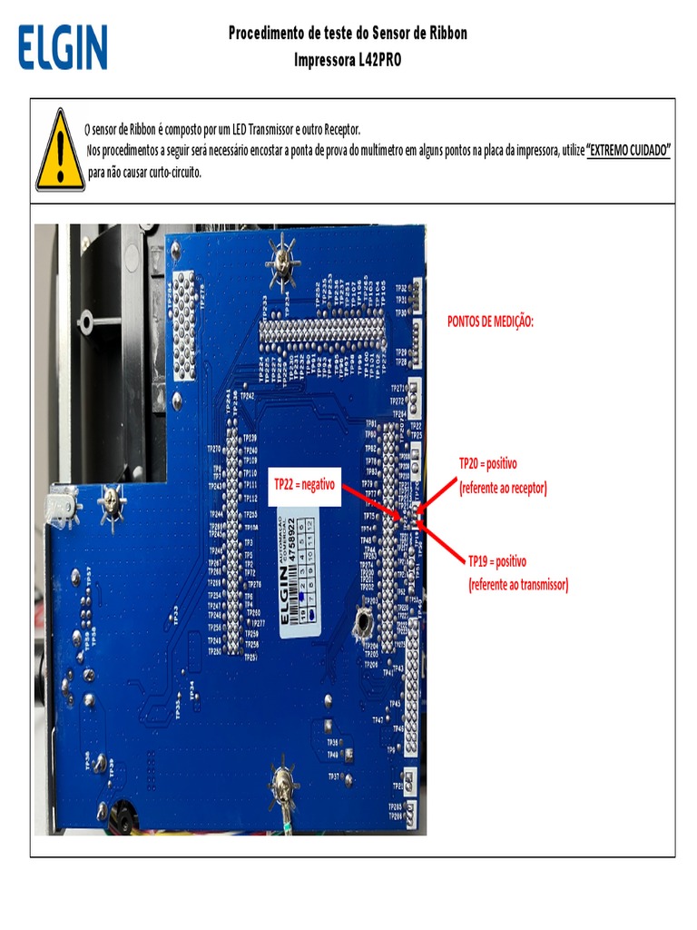 Procedimento Teste Do Sensor de Ribbon L42 PRO | PDF