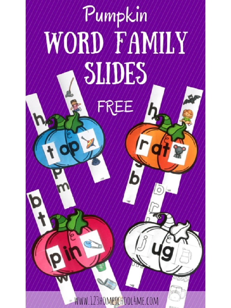 Pumpkin Word Family Slides | PDF