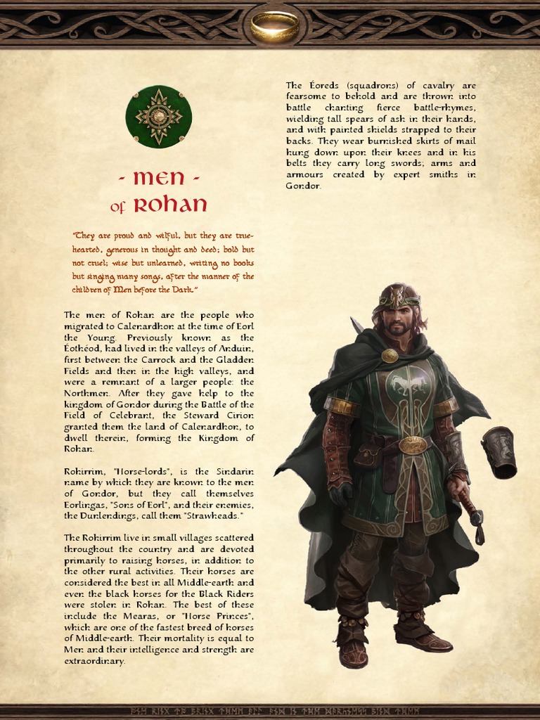 Men of Rohan | PDF | Middle Earth