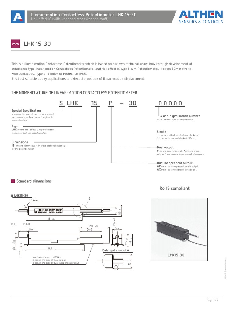 lhk15 30 Linear Magnetic Hall Sensor en | PDF | Computer Engineering | Electrical Components