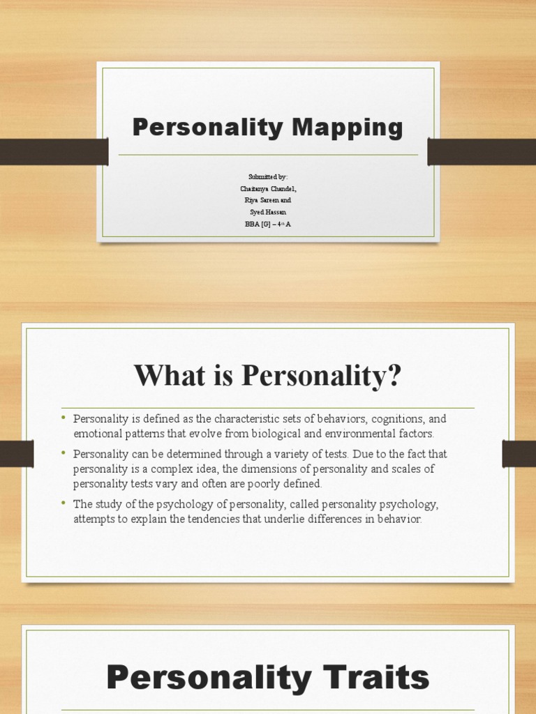 Personality Mapping: Understanding Traits, Tests, and Assessment | PDF ...
