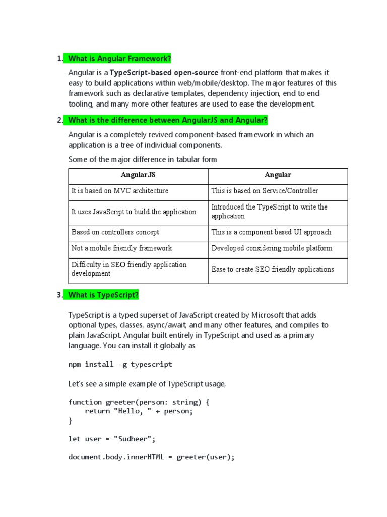 Angular Interview Questions | PDF | Html Element | Document Object Model