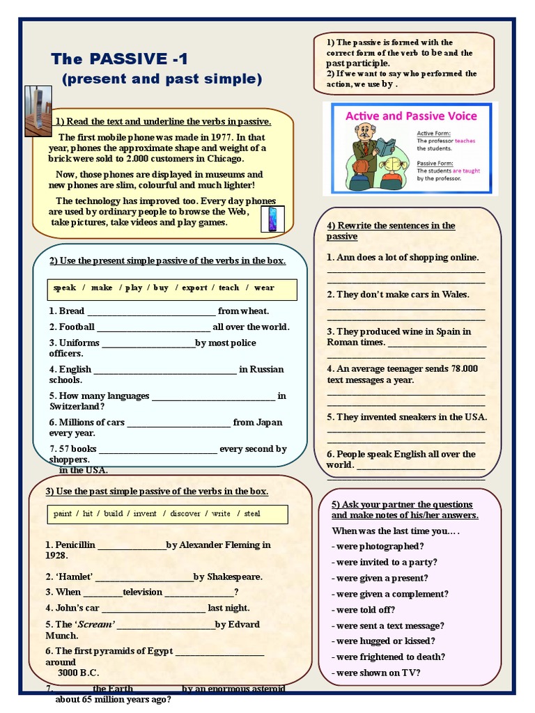 Passive Voice: Present & Past Simple | PDF | Verb | English Language