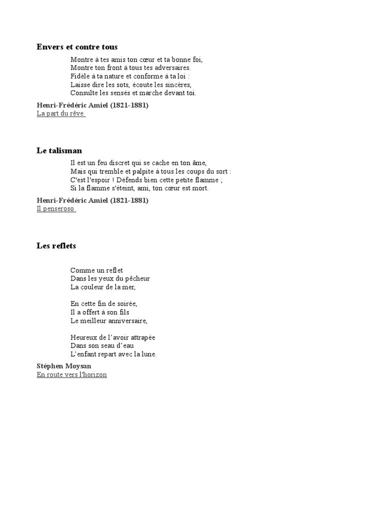 Poemes Ce2 | PDF