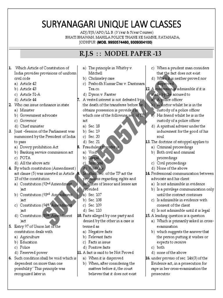 RJS (E) MODEL 13corrected File | PDF | Magistrate | Crimes