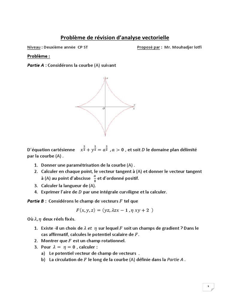 Vecteurs tangents et potentiels scalaires | PDF | Courbe | Le volume