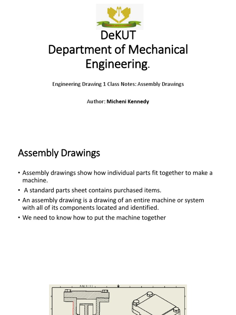 Dekut Department of Mechanical Engineering.: Engineering Drawing 1 ...