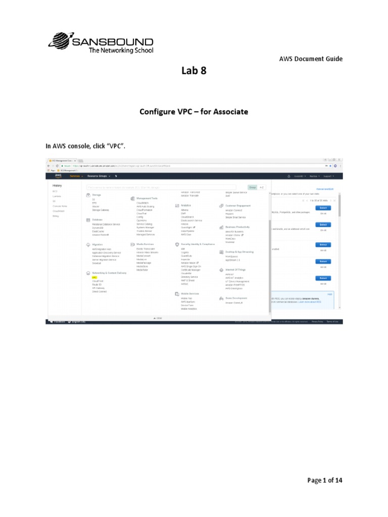 Lab 8 - Configure VPC For Beginners | PDF | Microsoft | Network ...