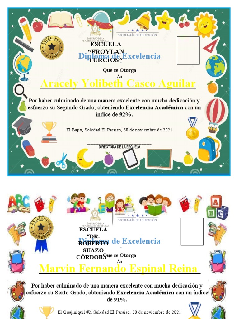 Diploma de Excelencia | PDF